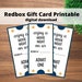 Printable Redbox Certificate, Redbox Gift Card, Teacher Appreciation ...