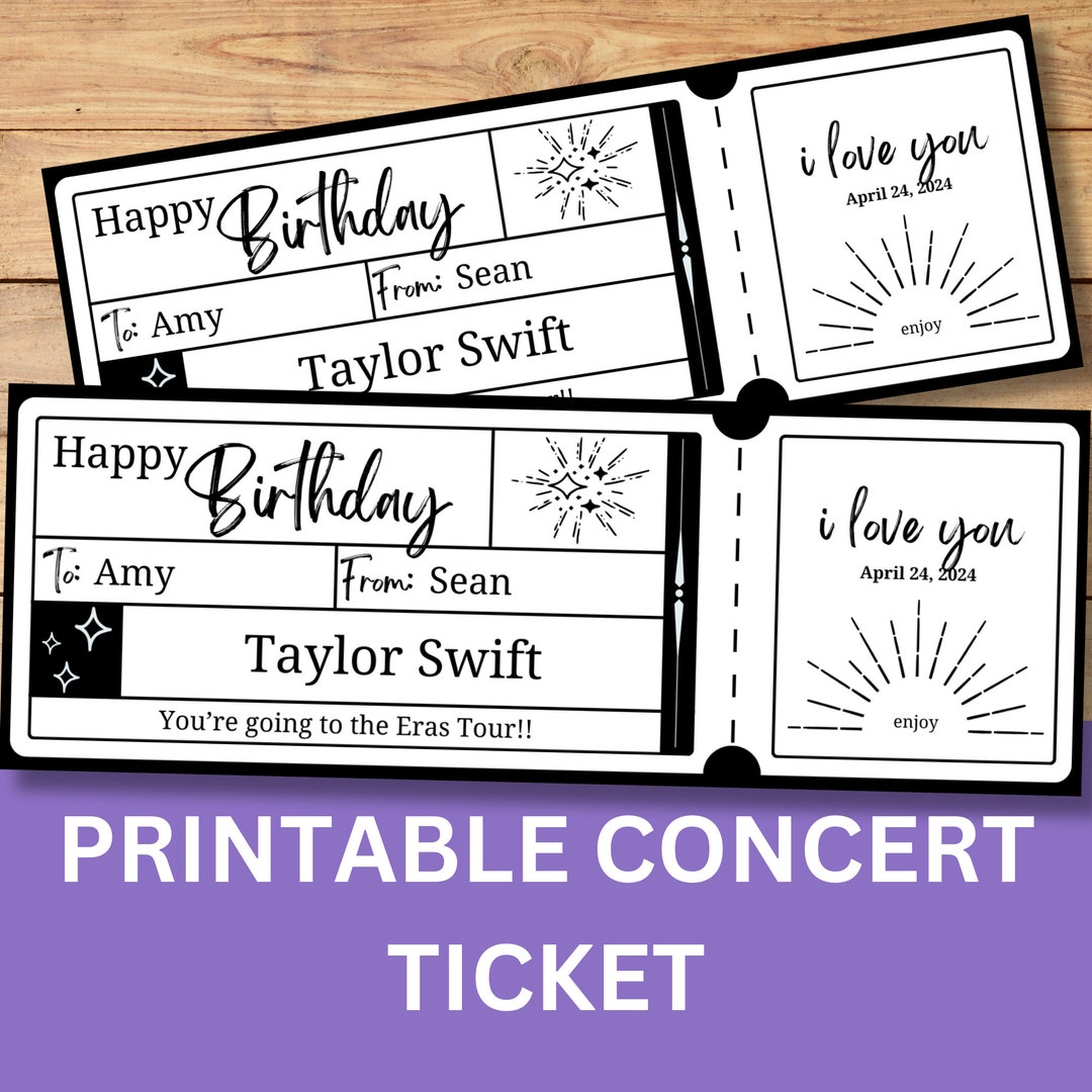 Black and White Gift Certificate Ticket Template, Surprise Show ...