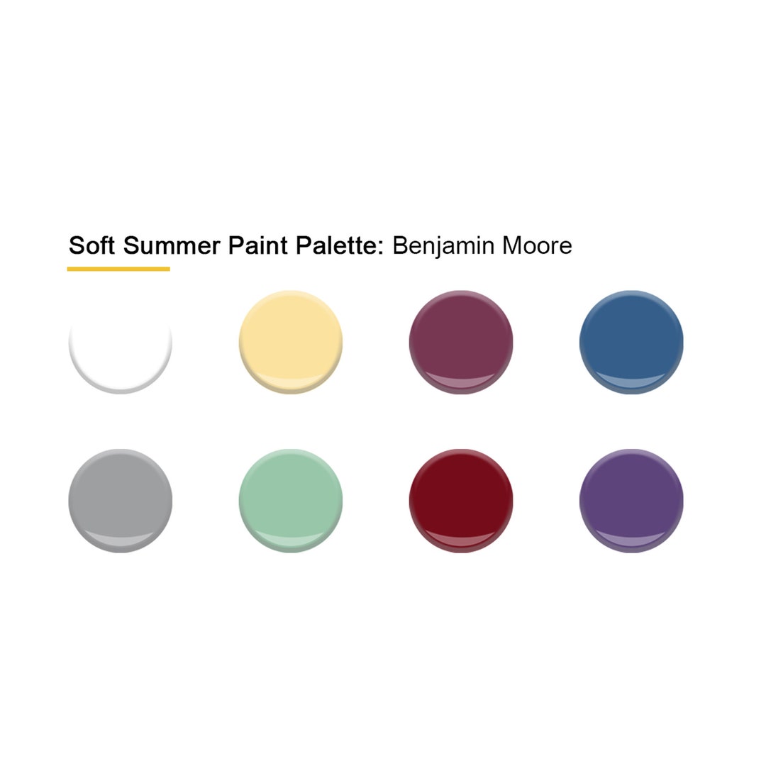 Paint Palette- Summer Soft- Benjamin Moore - Etsy