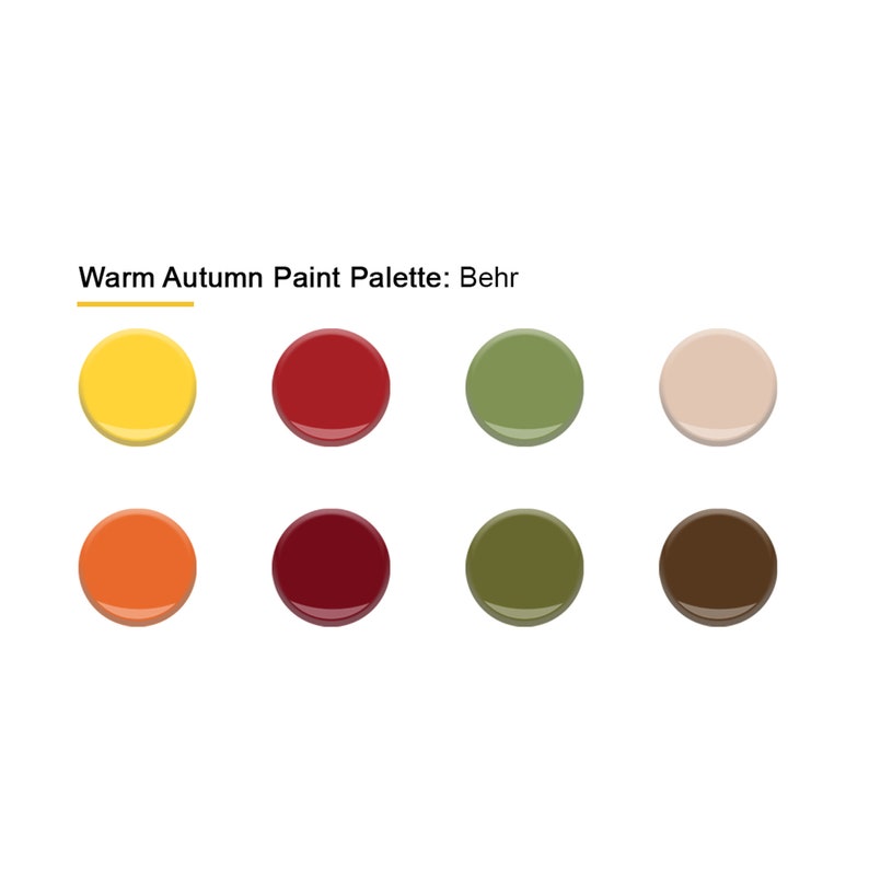 Paint Palette- Autumn Warm- Behr - Etsy