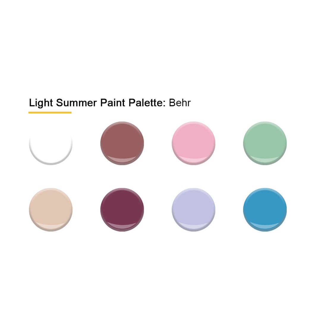 Paint Palette- Summer Light- Behr - Etsy