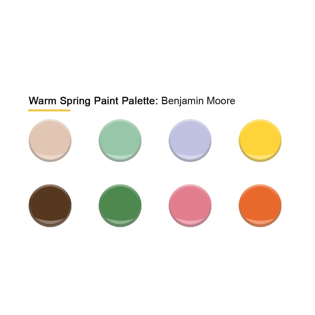 Paint Palette- Spring Warm- Benjamin Moore - Etsy