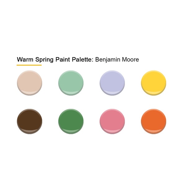 Benjamin Moore Color Palette Warm - Etsy