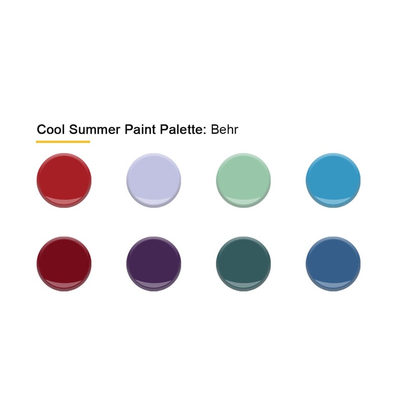 Paint Palette- Summer Cool- Behr - Etsy