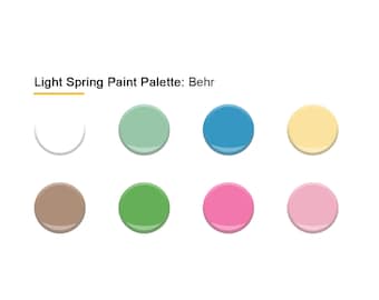 Paint Color Palette Behr - Etsy