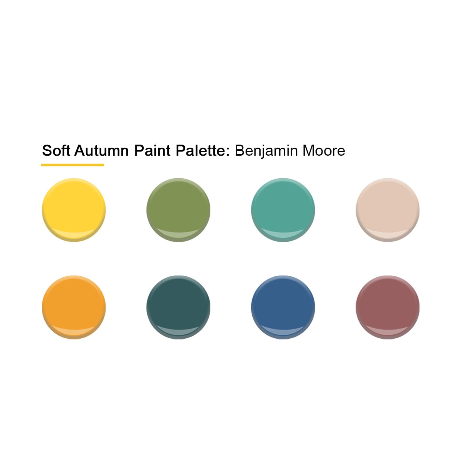 Paint Palette Autumn Soft Benjamin Moore - Etsy