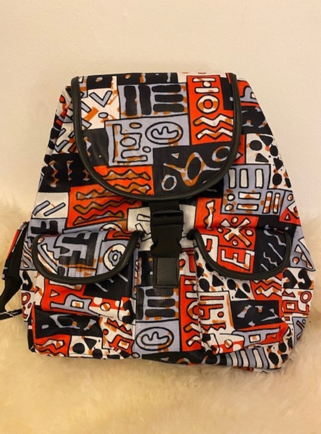 Large African Print Backpack, Handmade Ankara Backpack - Etsy
