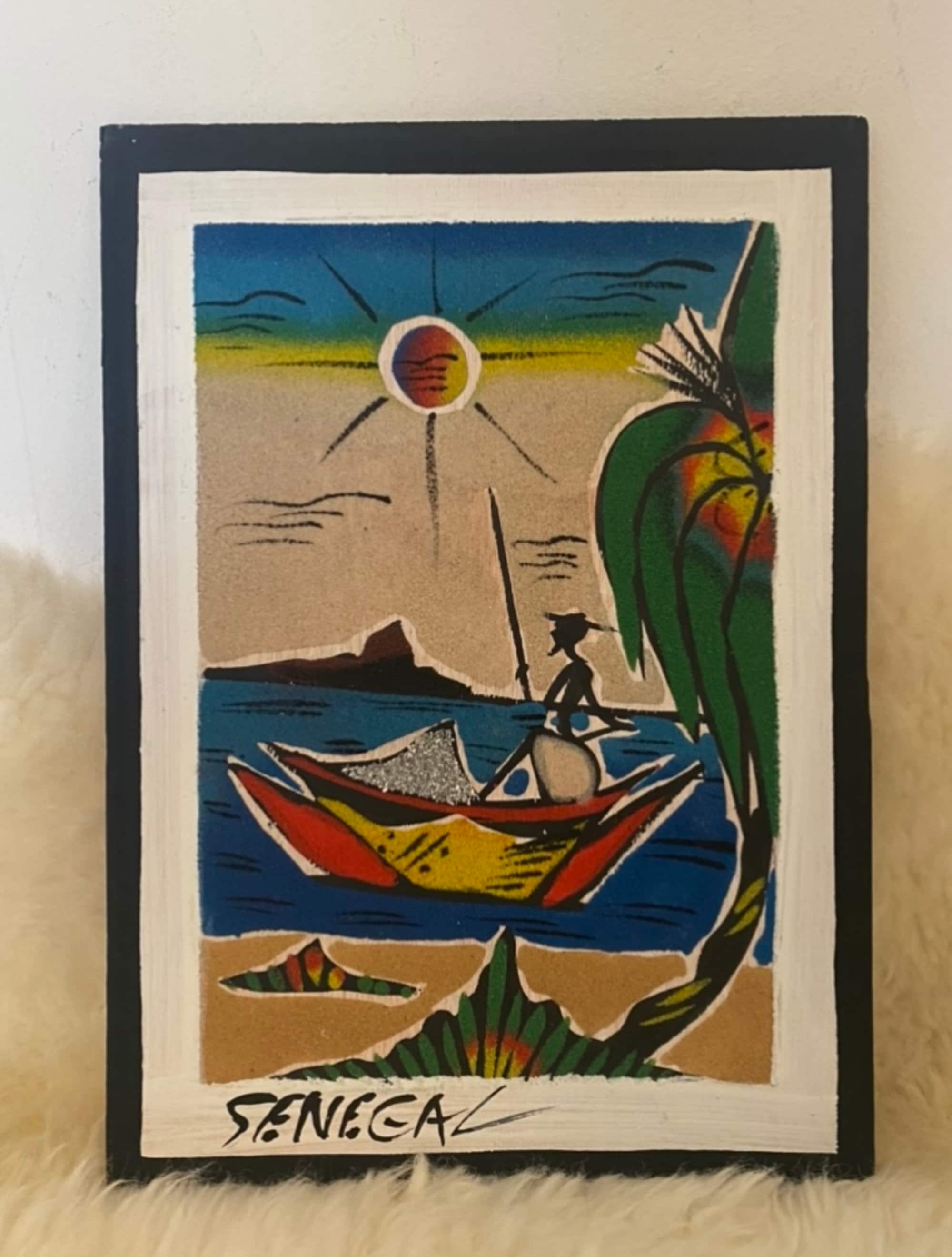 Handmade African Art/ African Deco/ African Wall Painting/ Sanded ...