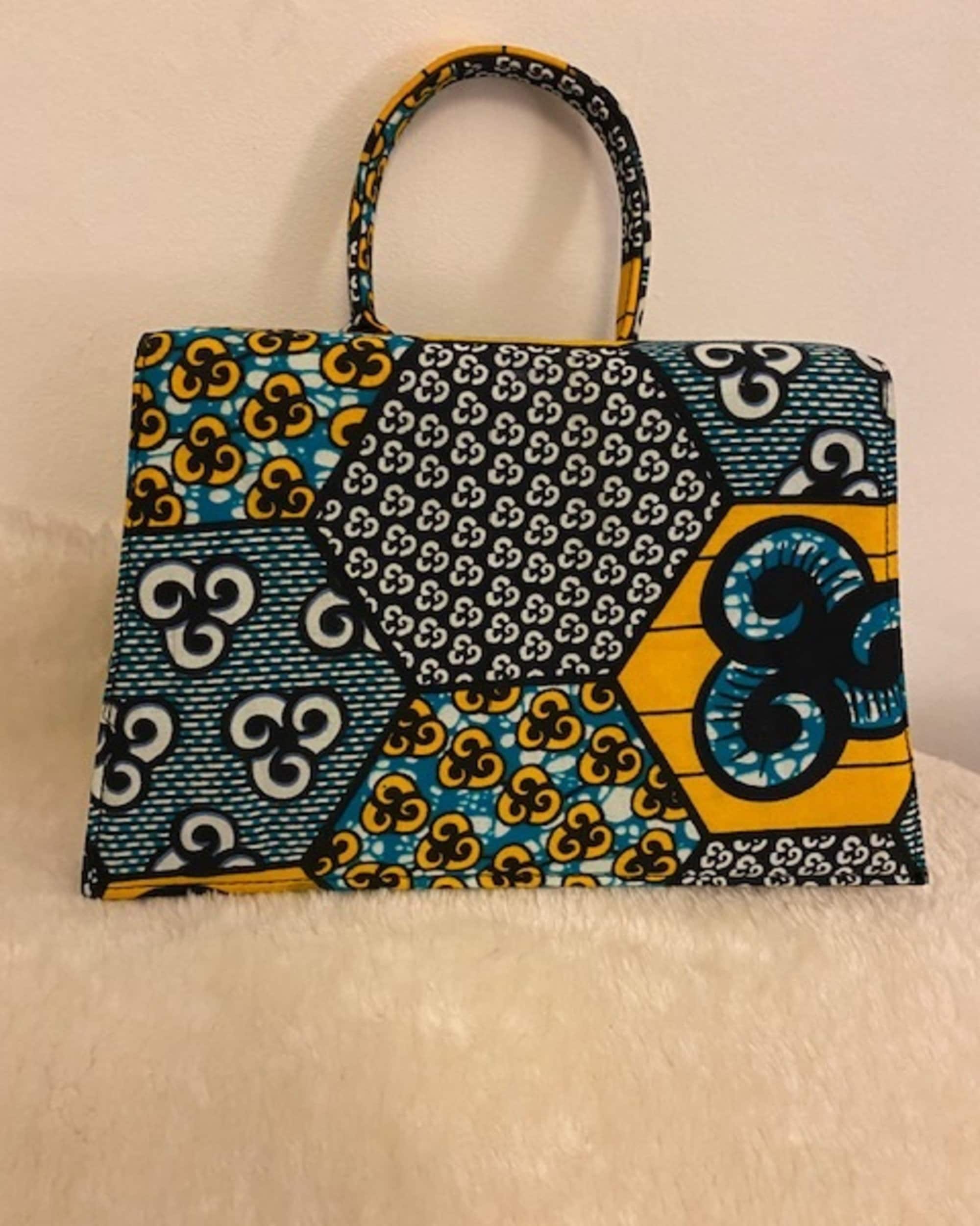 Mini Single Handle African Print Handbag/ Handmade African Ankara ...