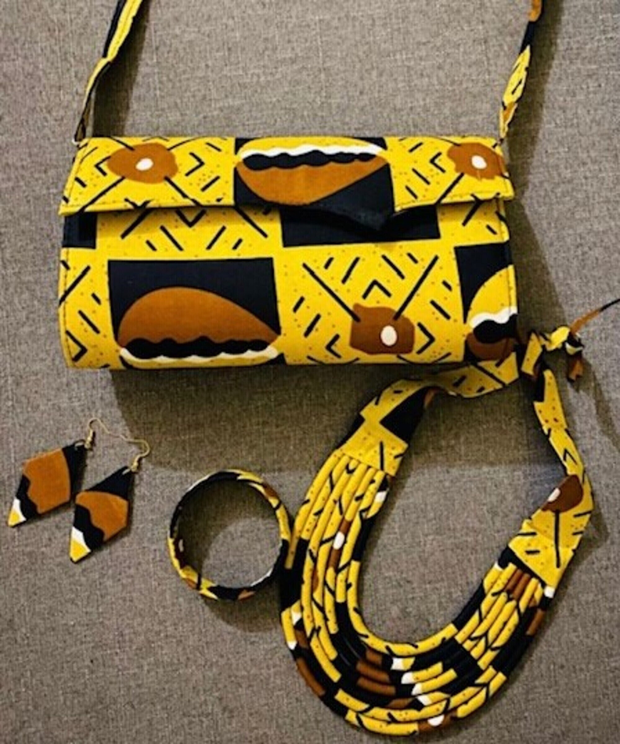 African Print Accessory Set/ Matching Jewellery Set/ African - Etsy UK