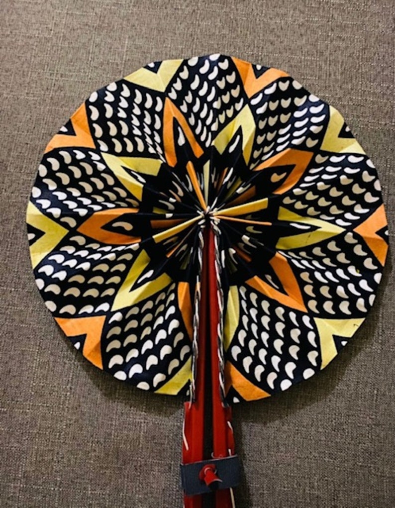 African Print Folding Hand Fan/ African Print Fan/ Handmade - Etsy