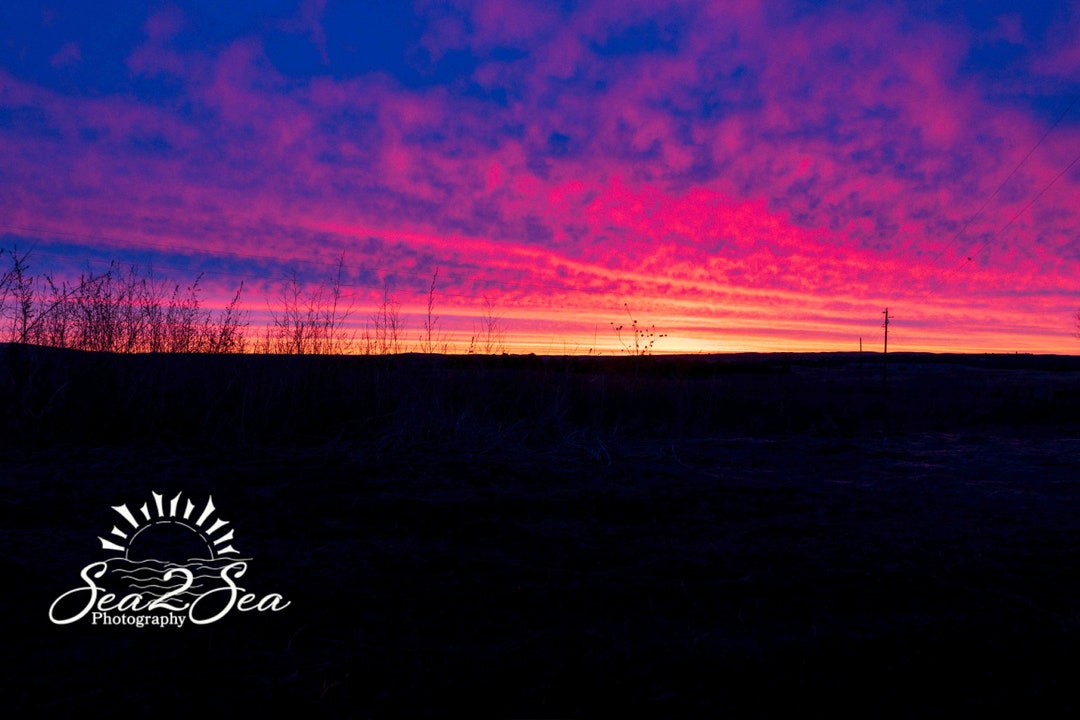 Sunrise - Nebraska Sandhills Sunrise - Vibrant Sunrise Sandhills Scene ...