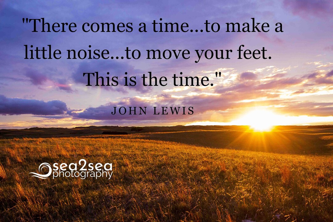 Be the Change: Sunset Photo With Empowering Civil Rights Quote ...