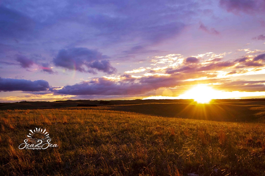 Nebraska Sandhills Sunset - Sandhills Wall Art - Agri Sunset Art ...