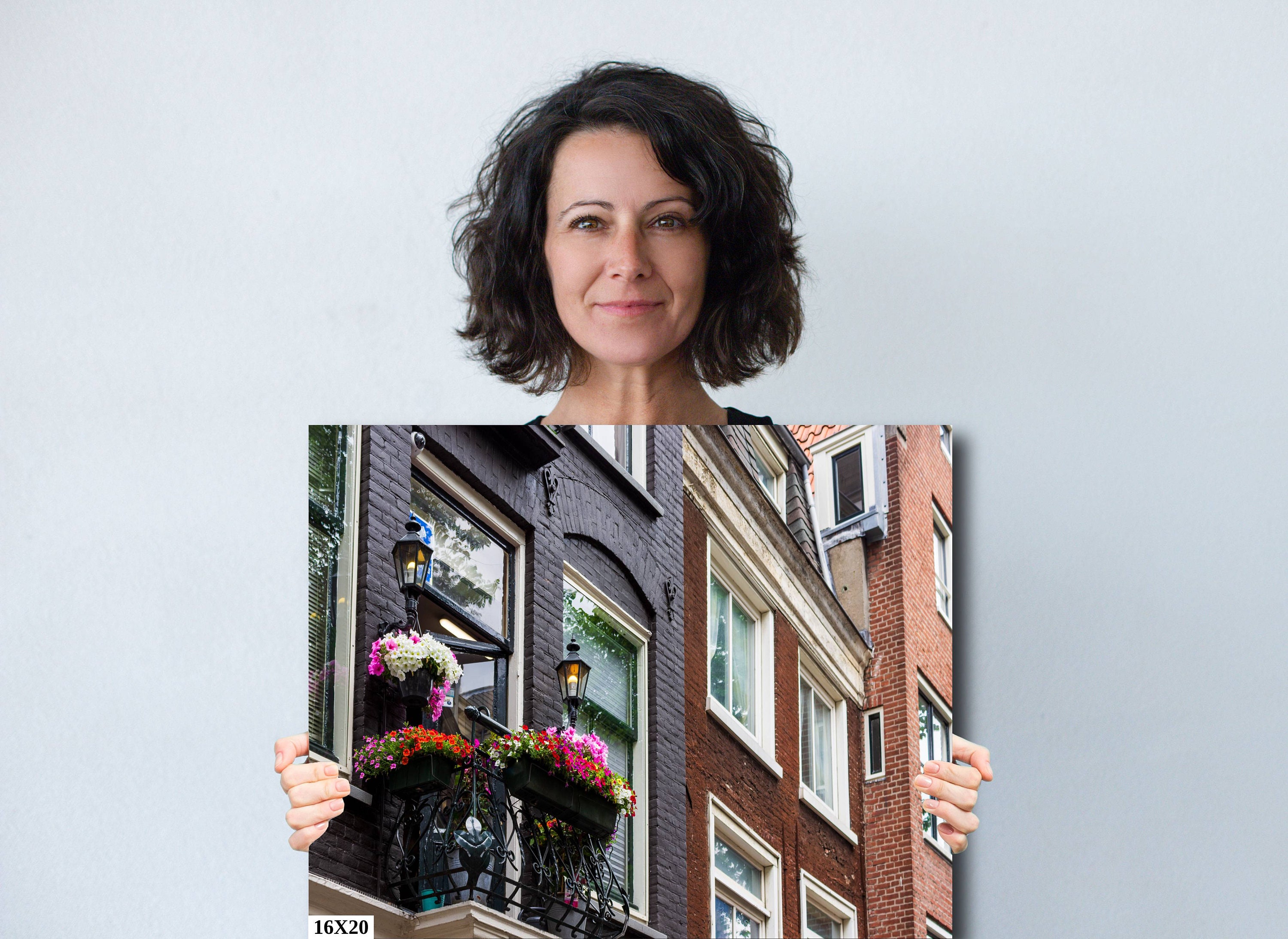 Wrought Iron Railed Balcony Window Boxes Amsterdam NL Urban Setting ...