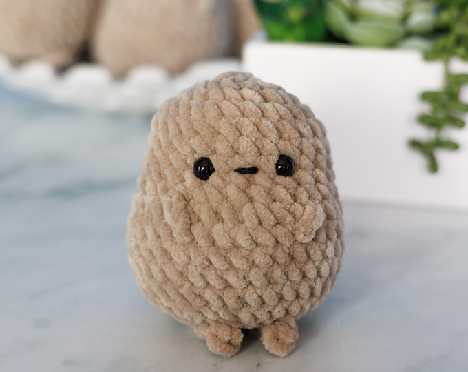 Potato Crochet Plush Toy | Positive Potato Crochet Plush | Handmade ...