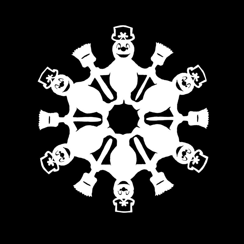 Snowman Snowflake - Etsy