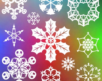 25 Paper Snowflake Patterns PDF: Christmas Advent Calendar - Etsy