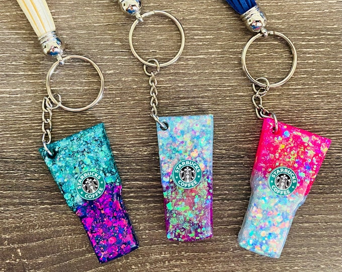 Starbucks Inspired Mini Tumbler Keychains Starbucks Cup Keychain ...