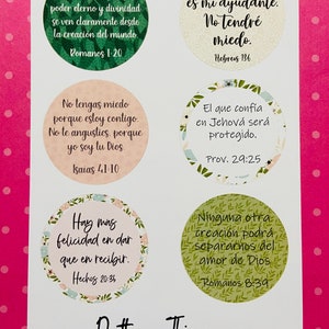 Scripture Stickers (spanish & English) - Encouraging Stickers - Pioneer ...