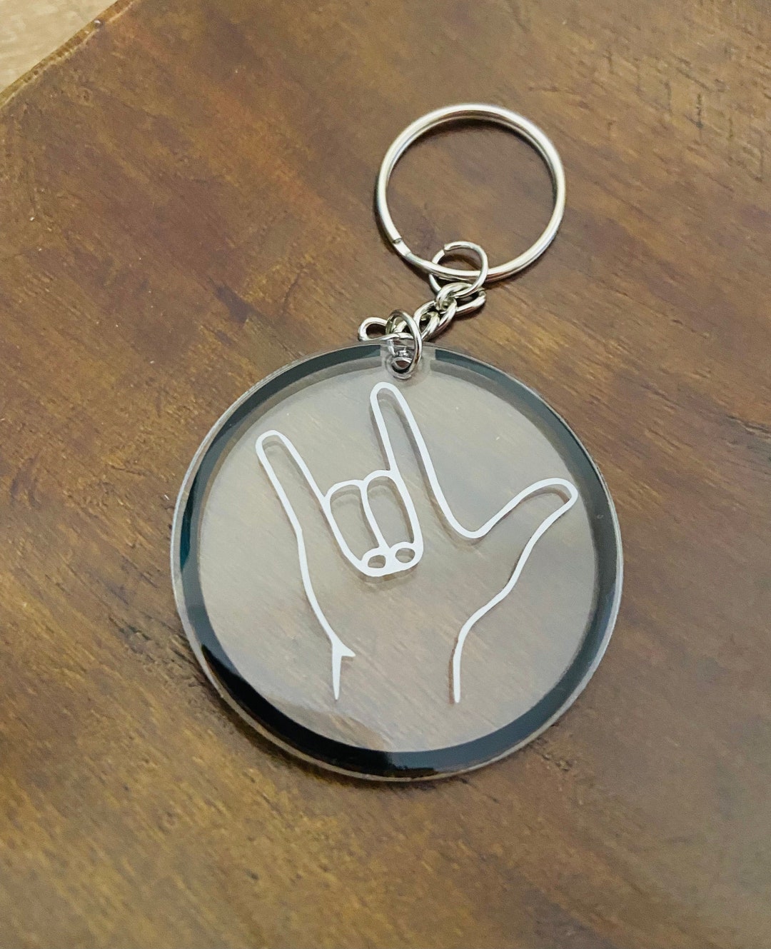 ASL Love Keychain / Sign Language Keychain / Sign Language Gifts - Etsy