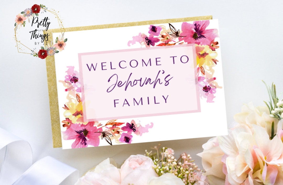 Welcome to Jehovah's Family (english) / JW Cards / Baptism Card / JW ...