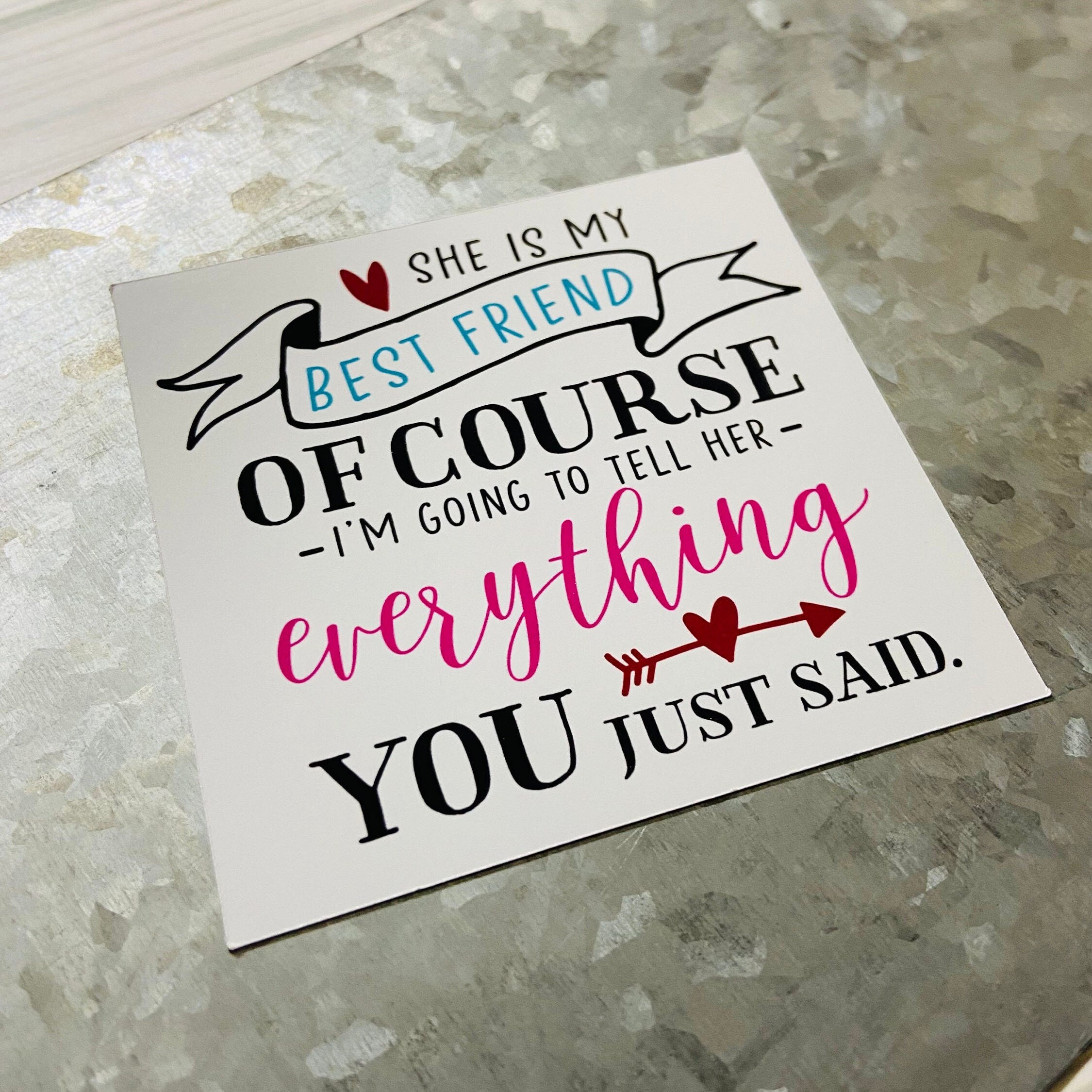 Best Friend Magnet / Friendship Gifts / Friend Magnet / Funny Quotes ...