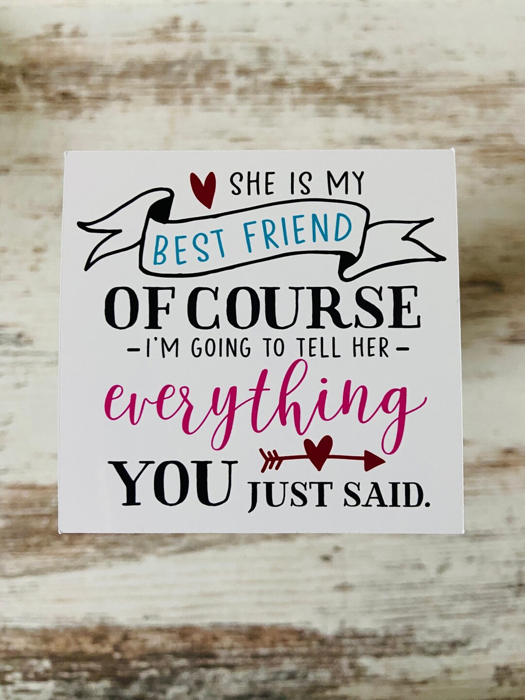 Best Friend Magnet / Friendship Gifts / Friend Magnet / Funny Quotes ...