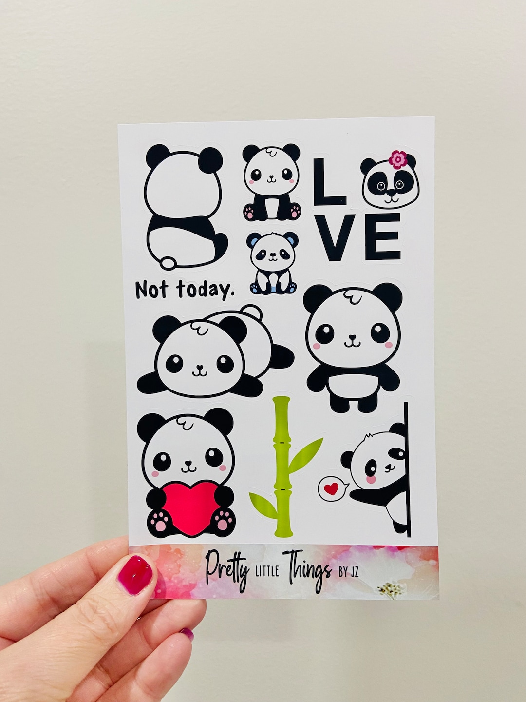 Panda Sticker Sheet / Panda Stickers / Panda Gifts - Etsy