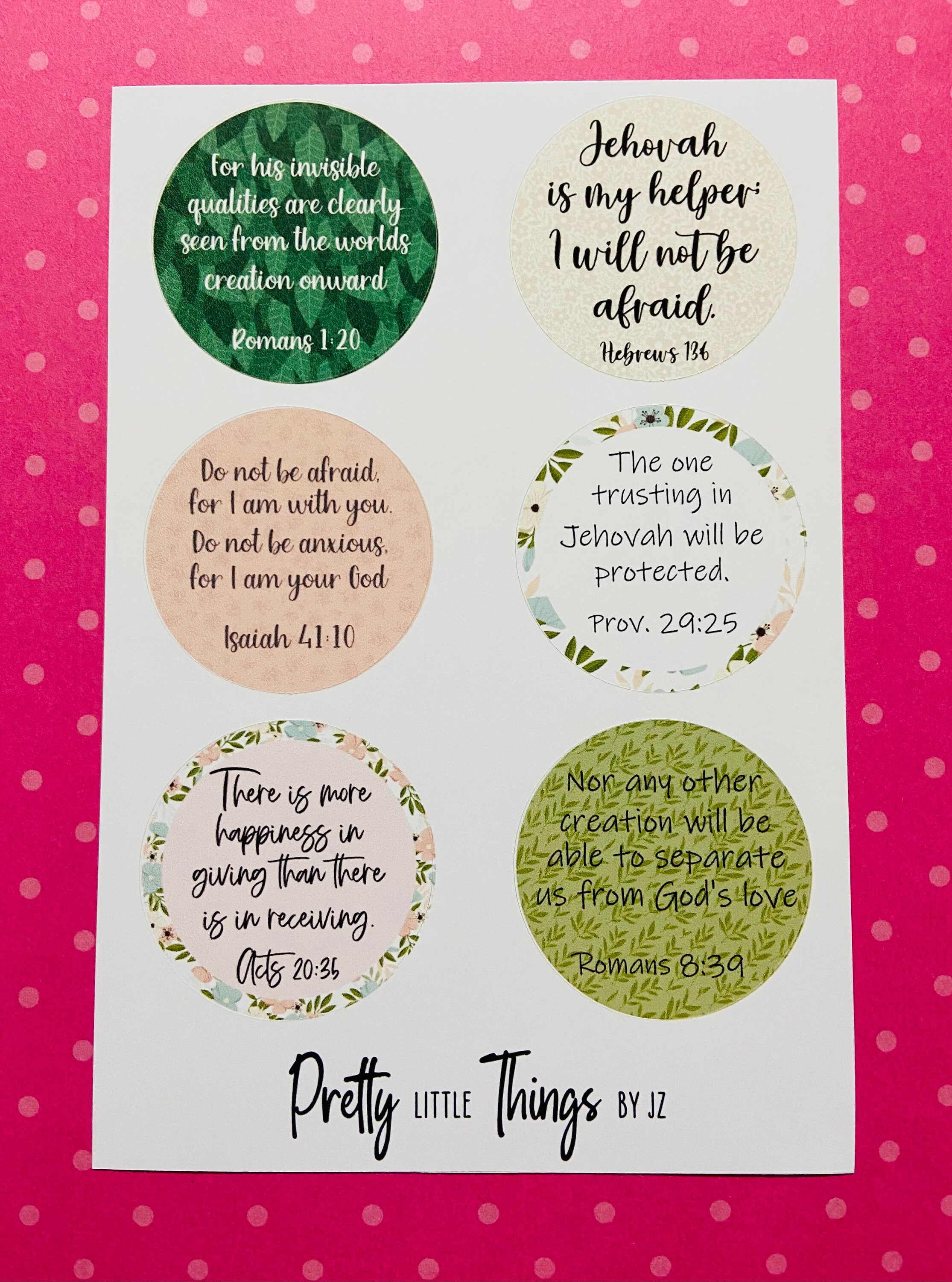 Scripture Stickers spanish & English Encouraging Stickers | Etsy