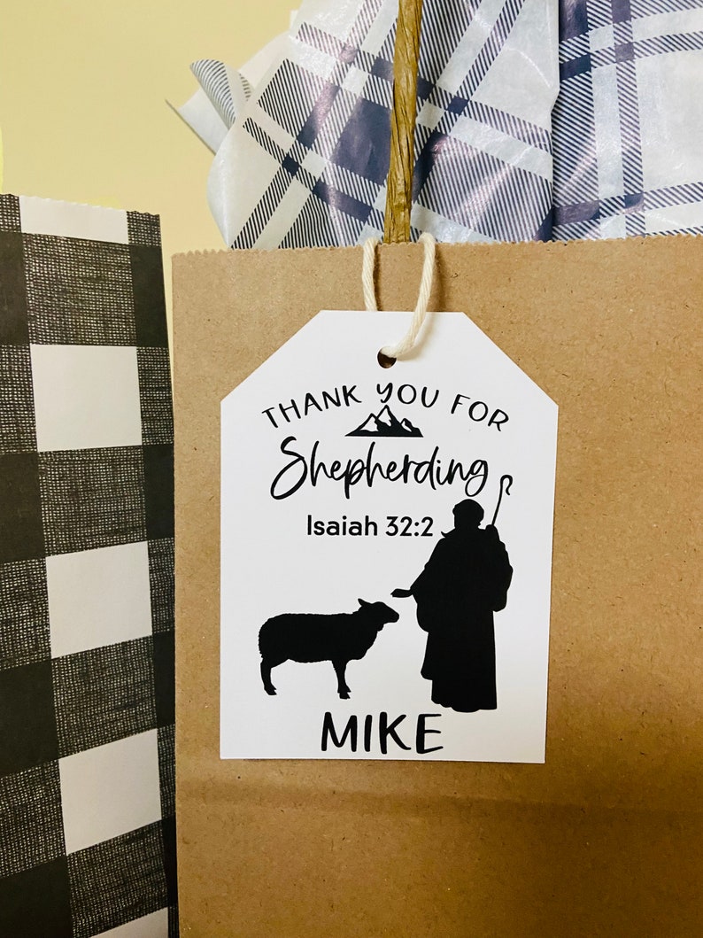 Thank You for Shepherding Gift Tag (english & Spanish) / Elder Gift ...