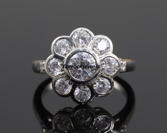 Diamond Cluster Ring - Etsy