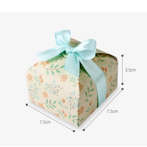 10pcs Square Gift Box Candy Boxes Snack Boxes Wedding Favor mini Retro ...