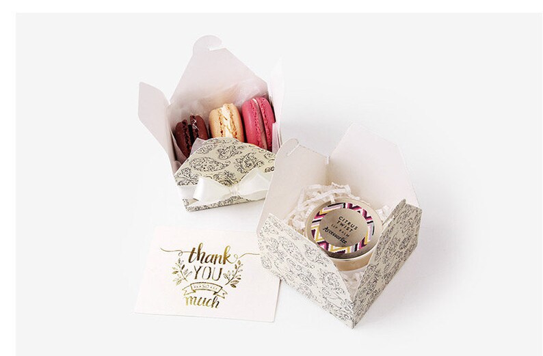 10pcs Square Gift Box Candy Boxes Snack Boxes Wedding Favor mini Retro ...