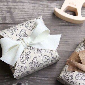 10pcs Square Gift Box Candy Boxes Snack Boxes Wedding Favor mini Retro ...