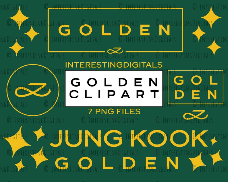 Bts Printables, Bts Clipart, Golden Album, Jungkook Golden Album ...