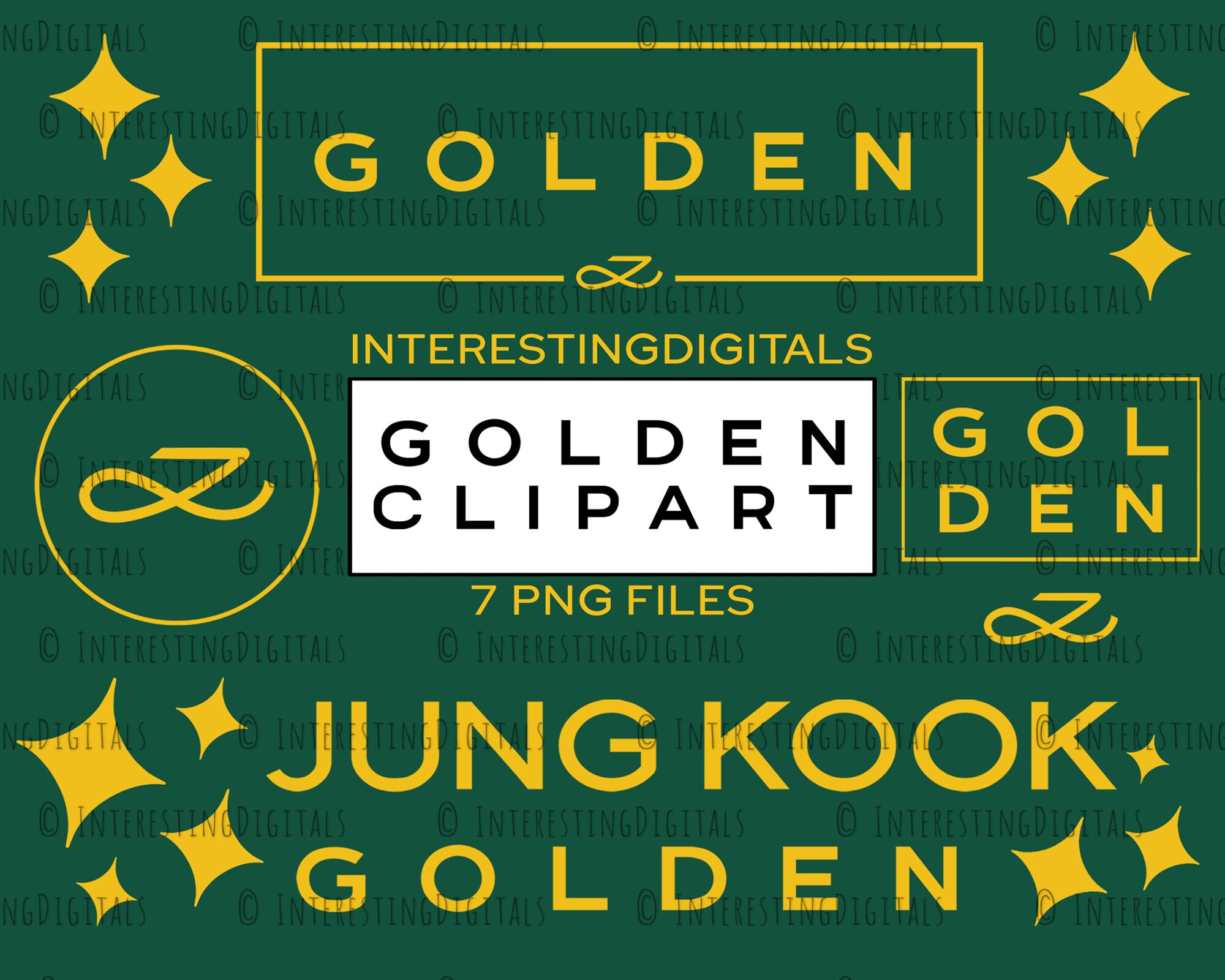 Bts Printables, Bts Clipart, Golden Album, Jungkook Golden Album ...