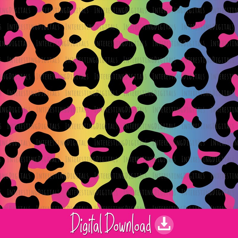 Rainbow Leopard - Etsy