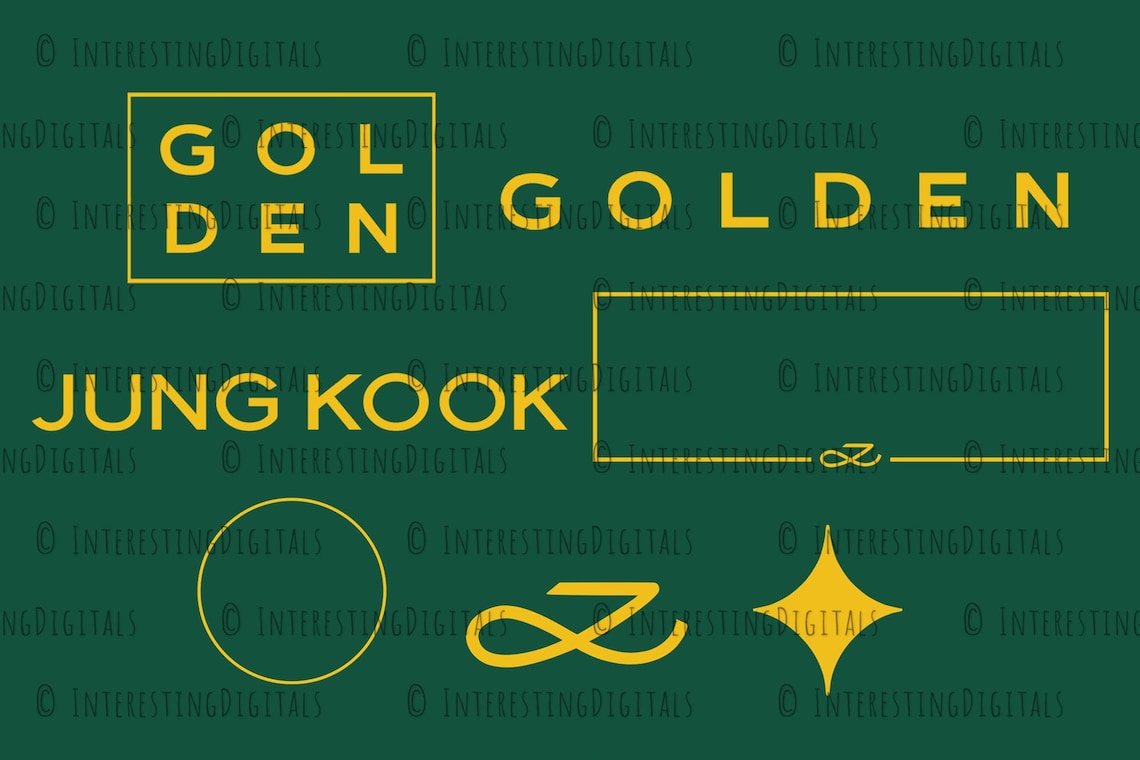Bts Printables, Bts Clipart, Golden Album, Jungkook Golden Album ...