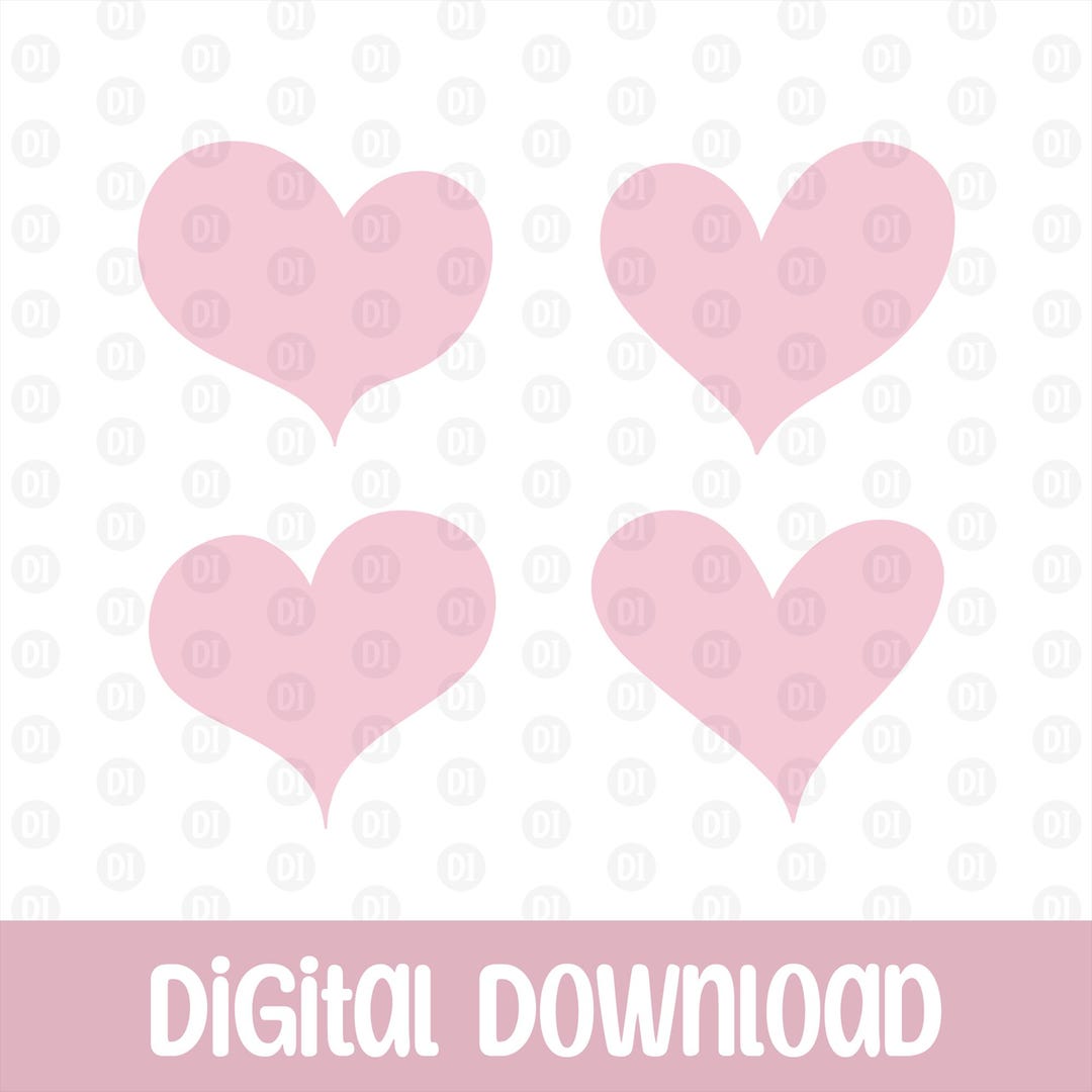 Heart Printables, Pink Hearts Png, Heart Clipart, Heart Clip Art, Heart ...