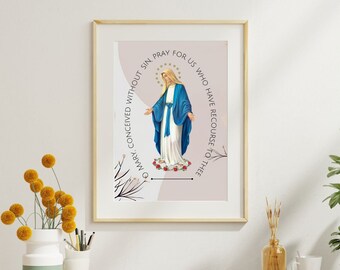 Our Lady of the Miraculous Medal Print Wall Art - Etsy