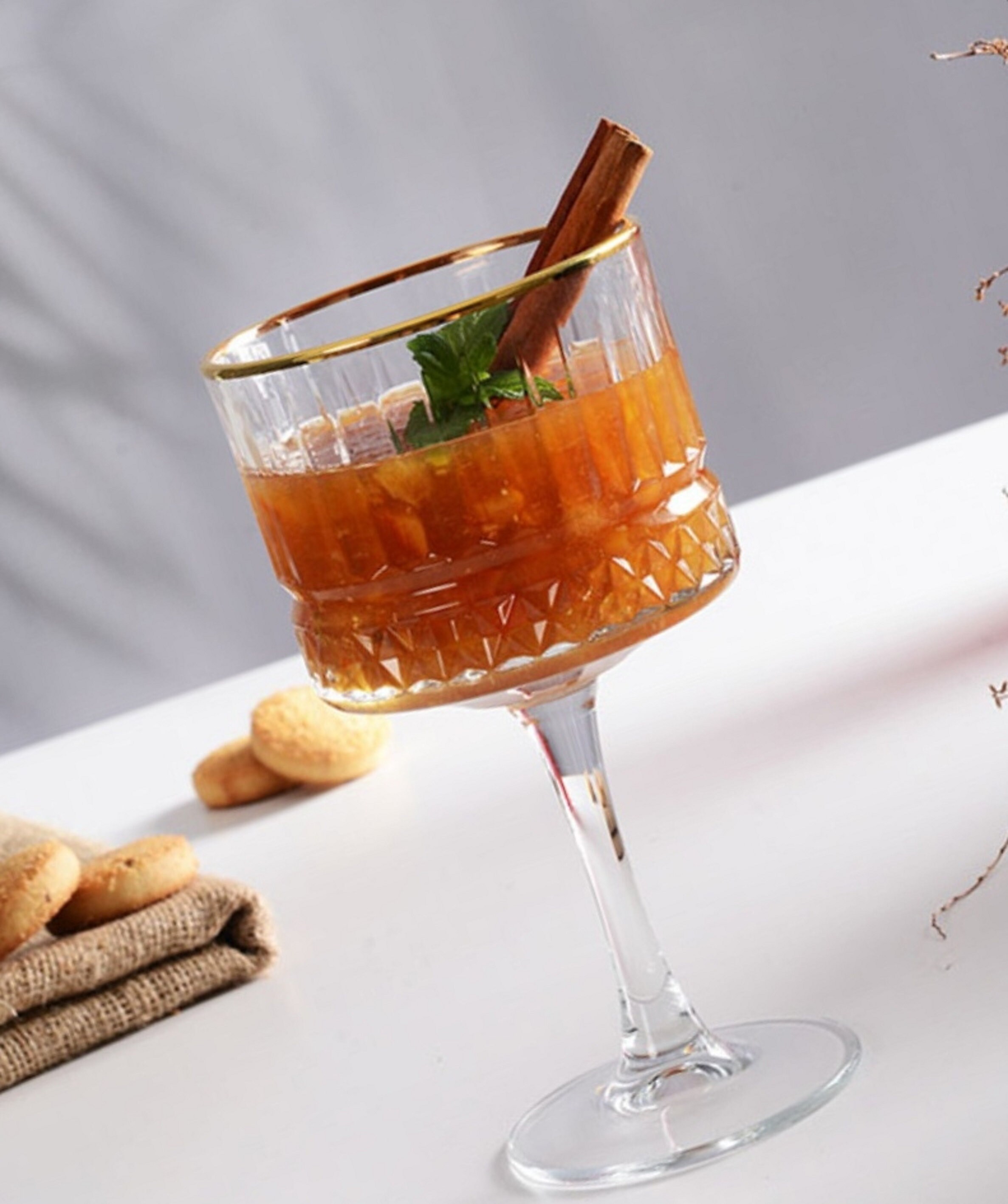 Gold Rimmed Cocktail Coupe Glasses - Etsy