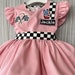Personalized Pink/white Racer Girl Dress*baby Girl CAR Dress*toddler ...