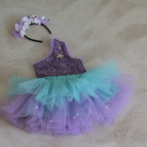 Toddler Mermaid Inspired Purple Costume,baby Girl Mermaid Outfit ...