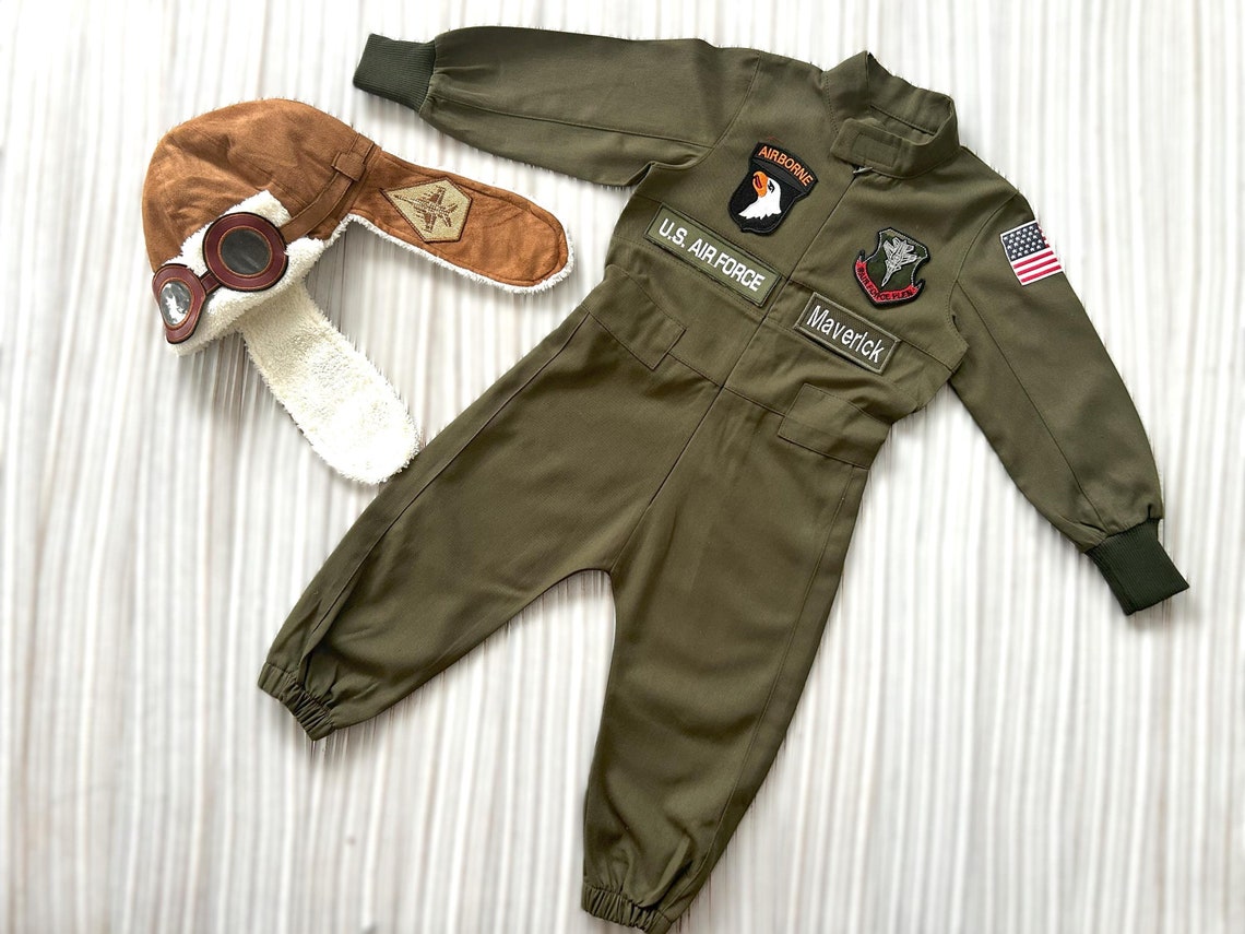 Personalized Aviator Long Fighter Costume*captain Airborne Outfit ...