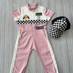 Personalized Pink Racer Long/shorts Jumpsuit*racer Fast One Birthday ...