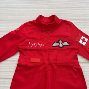Personalized Red Pilot Costume*toddler Canada Pilot Military Uniform ...
