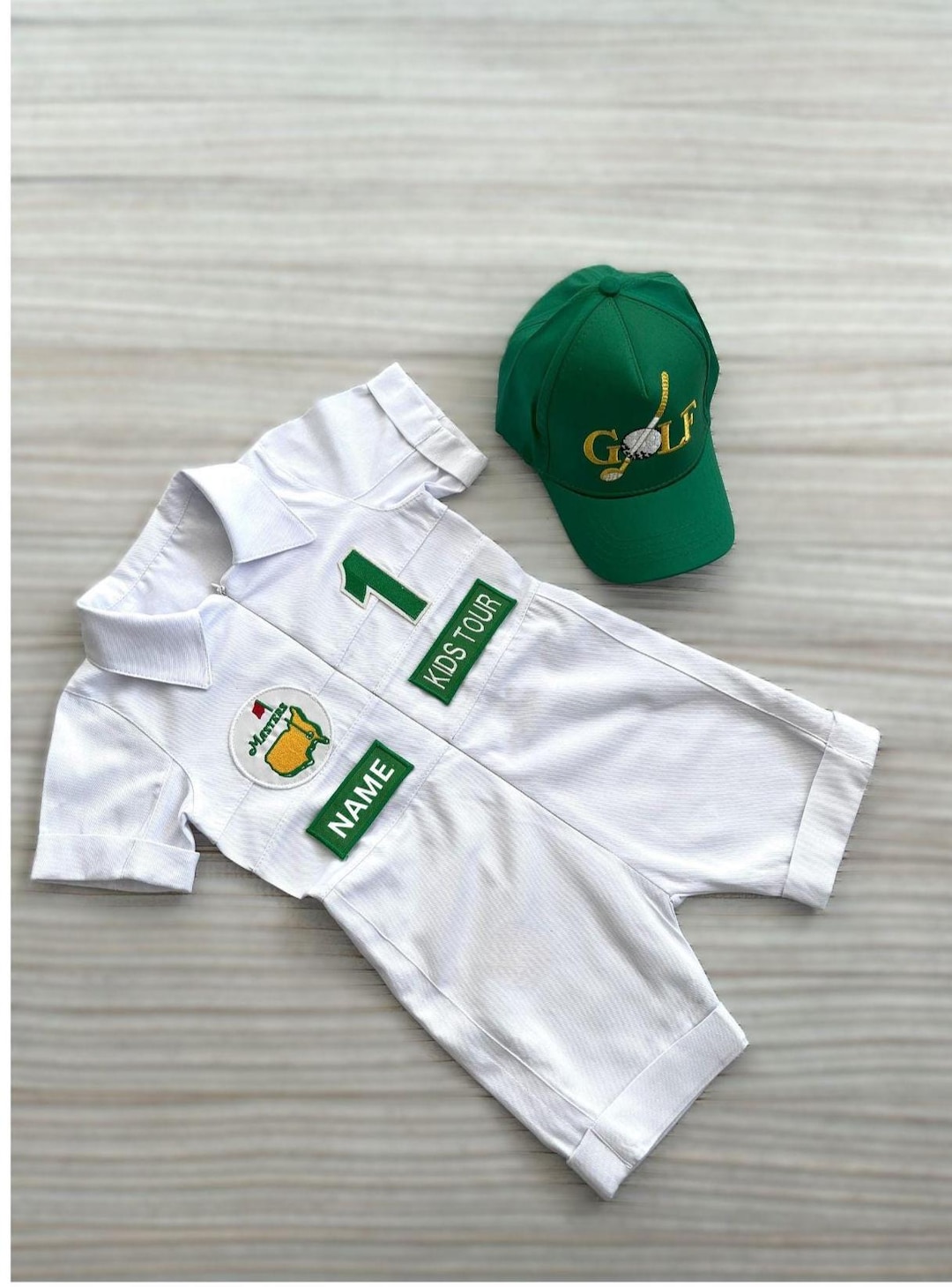 Personalized Golf Shorts-long Caddy Outfit for Kids*toddler Golf White ...