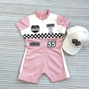 Personalized Pink Racer Shorts Girl Suit*fast One 1st Birthday Racer ...