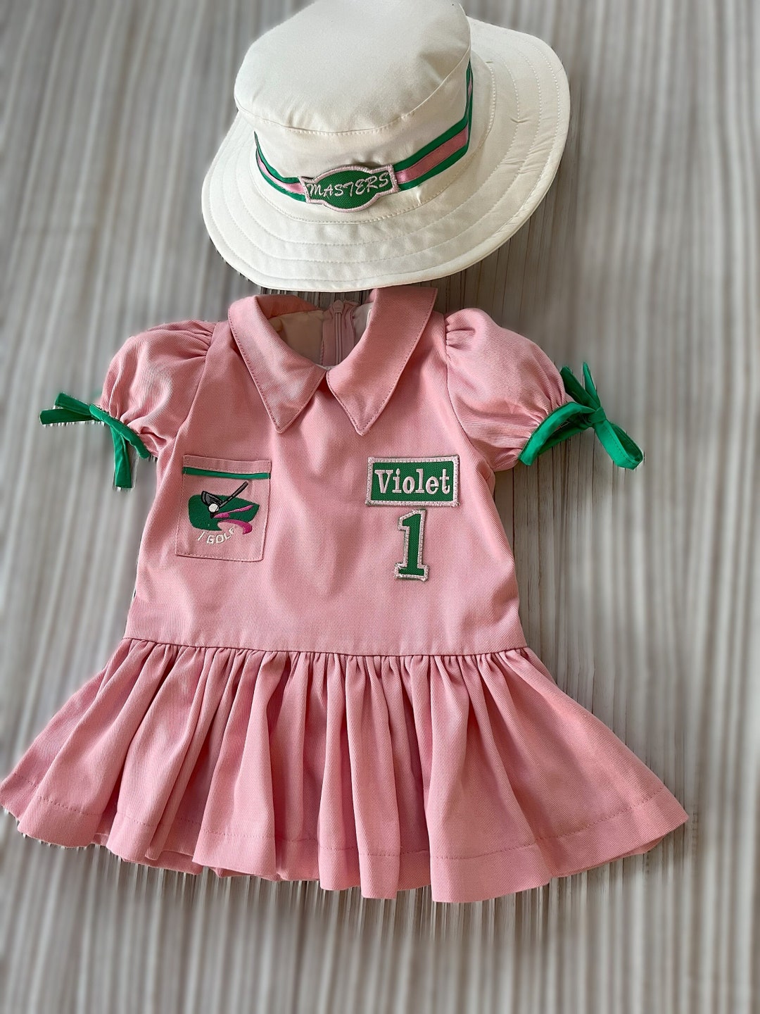Personalized Pink&green Golf Dress for Girl*toddler Golf Uniform With ...